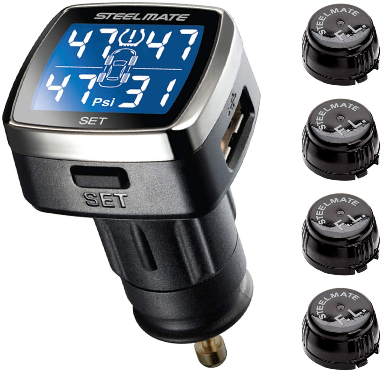 STEELMATE Universal Wireless Tire Pressure Monitoring System (TPMS ...